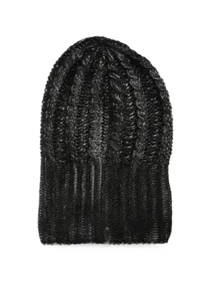 Avant Toi Hand-painted Cashmere Beanie - Black