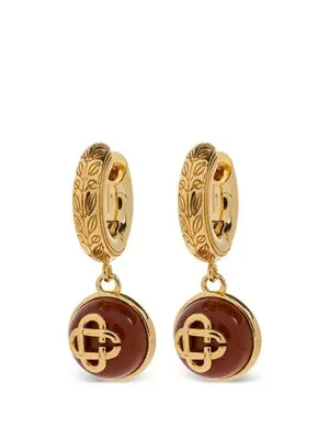 Casablanca Earrings Gold 'sphere' Ear Hoops - Metallic