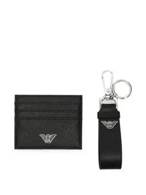 Emporio Armani Keychain Wallet Classic Pouch - Black