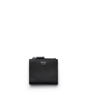 Prada Small Leather Wallet - Black