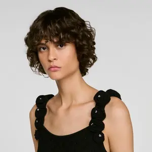 Sandro Knit Bodysuit With Beaded Flowers