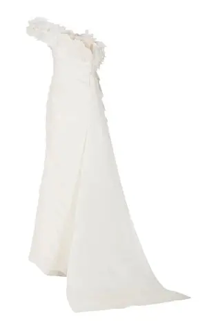 ALEXANDRA PIJUT Patti Gown In Ivory Satin Face Organza