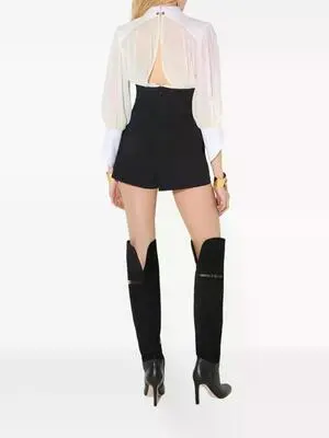 Elisabetta Franchi Georgette And Technical Fabric Romper Suit