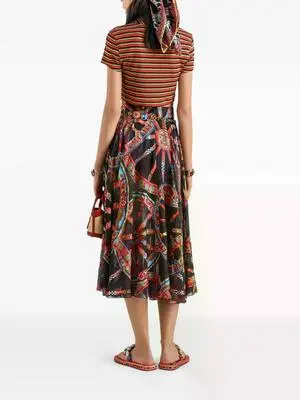 Dolce & Gabbana Striped Jersey T-shirt - Orange