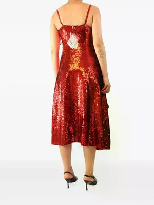 Loewe Sequin-embellished Ruffled Midi Dress