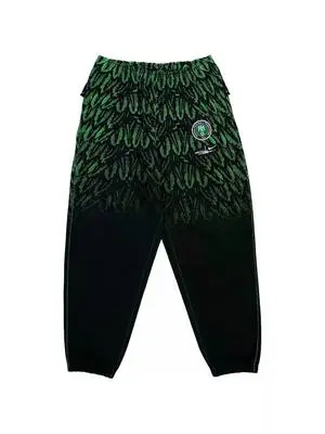 Nike Nigeria Slawn Fleece-texture Track Pants - Black
