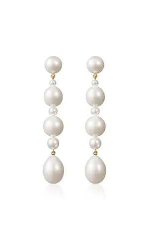 Sophie Bille Brahe 14k Yg Amis De Lucia Earrings - White