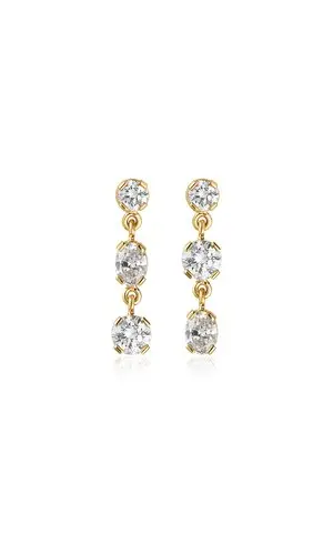 Sophie Bille Brahe 18k Yellow Oval Diamond Drop Earrings - Gold