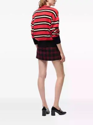 Pinko Striped V-neck Button-up Cardigan