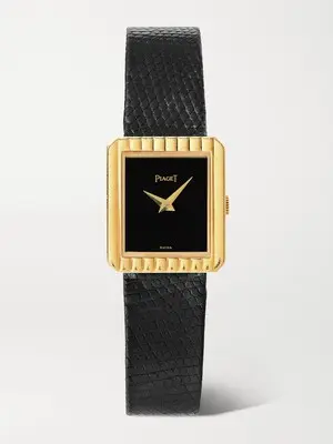 STEPHANIE WINDSOR Piaget Vintage 1981 Mini Protocole 18kt Yellow And Onyx Watch