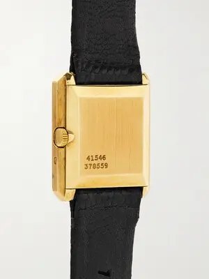 STEPHANIE WINDSOR Piaget Vintage 1981 Mini Protocole 18kt Yellow And Onyx Watch