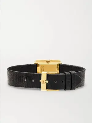 STEPHANIE WINDSOR Piaget Vintage 1981 Mini Protocole 18kt Yellow And Onyx Watch
