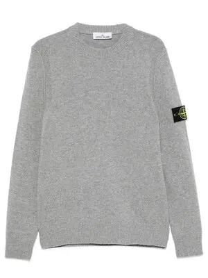 Stone Island STONE ISLAND Regular Fit Crew Neck Sweater Grey