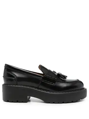 Miu Miu Chunky Leather Loafers - Black