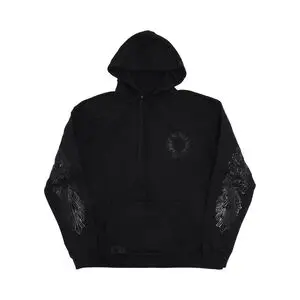 Chrome Hearts Floral Horseshoe Hoodie - Black