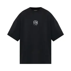 Vetements Biker Cross Logo Boxy T-shirt 'washed - Black