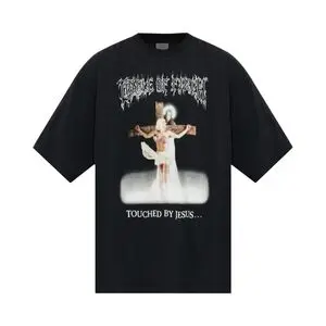 Vetements Cof Jesus Oversized T-shirt 'washed - Black