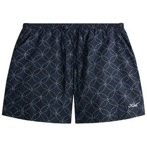 Kith Geometric Stitch Active Swim Short 'nocturnal - Blue
