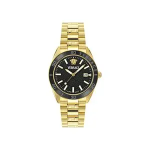 Versace V Dome Link Bracelet Watch - Gold