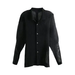 Issey Miyake Rustic Mesh Shirt - Black
