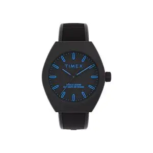 TIMEX Watch With Textured Strap - Black