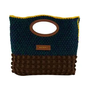 Marni Knitted Clutch Handbag /mustard