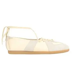 MAISON MARGIELA Wmns Replica Soft Laced Ballets 'bleached Sand - Cream