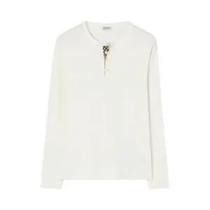 Burberry Henley Long-sleeve Shirt 'chalk - White