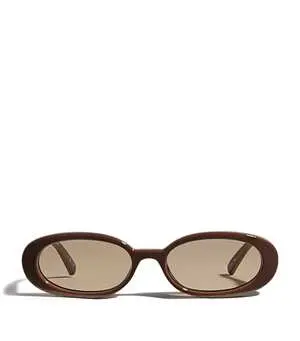 Le Specs Oval Sunglasses - Brown