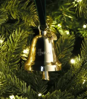 Harrods Golden Bell Tree Decoration
