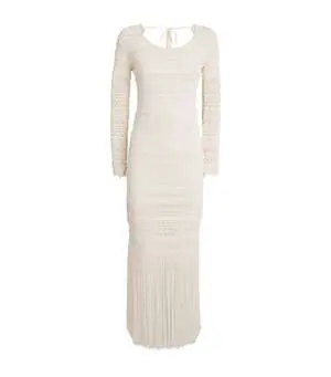 Devon Windsor Knitted Uma Maxi Dress - Ivory