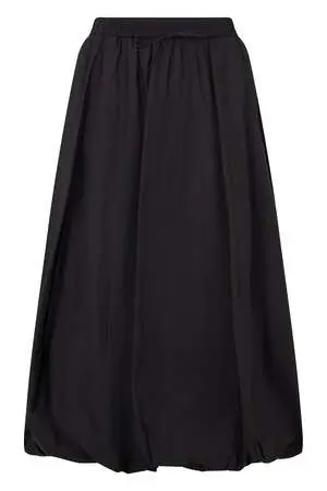 Max Mara Weekend Wide Flared Long Skirt With Elastic Waist - Black