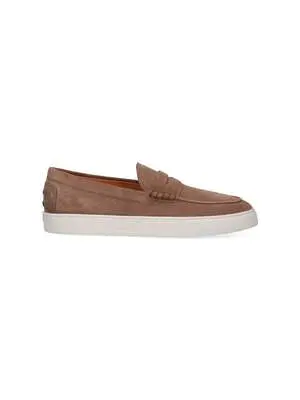 TOD`S Calf Leather Flap Loafers - Brown