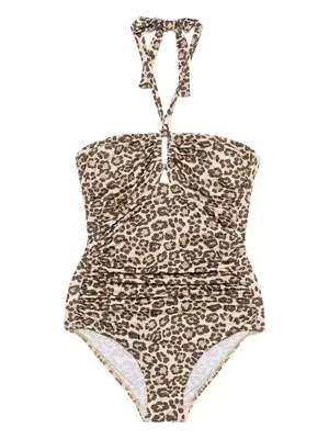 Zimmermann Halter Bikini Top With Removable Soft Cups And Detachable Straps - Marrone