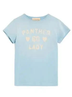 Valentino Garavani Round Neck Short-sleeve Tee With Printed Front Panel