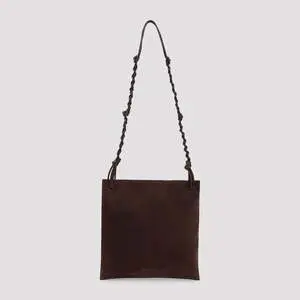 JIL SANDER Tangle Slim Leather Shoulder Bag - Brown