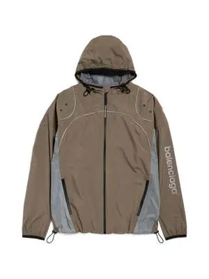 Balenciaga Zip-up Hooded Jacket With Drawstring Hem