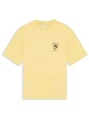 Drole De Monsieur Logo Crewneck Sweatshirt, Front And Back Print - Giallo