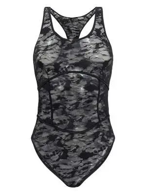 DIESEL® Crew Neck Bodysuit With Oval D Logo - Nero