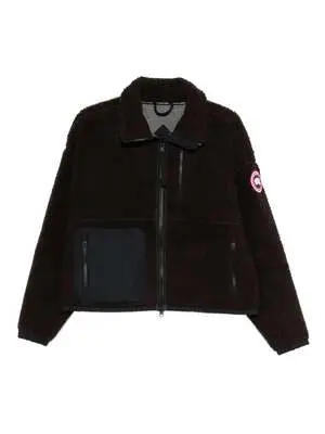 Canada Goose Structured Wool Blend High-collar Zip-up Sweater Jacket