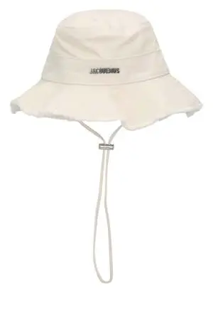 Jacquemus Bucket Hat With Logo Detail - Offwhite