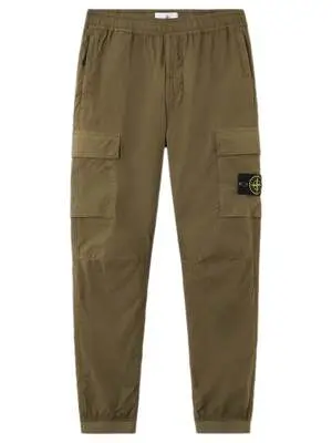 Stone Island Cargo Pants With Vertical Zip Hand Pockets And Flap Bellows Pockets