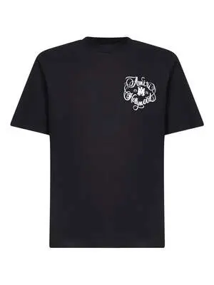 Amiri Cotton Crewneck Sweatshirt With Front And Back Logo - Nero