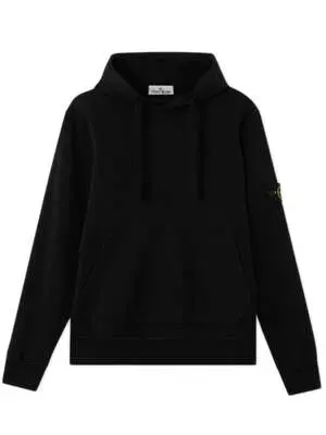 Stone Island Drawstring Hood Pouch Pocket Sweatshirt With Elastic Rib Cuffs
