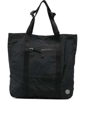 Stone Island Crossbody Bag With Compass Patch - Nero