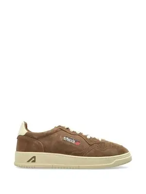 AUTRY Suede Sneaker With Micro-perforated Toe, Padded Collar & Leather Terry Lining - Marrone