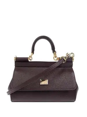 Dolce & Gabbana Mini Front-flap Calfskin Crossbody Bag With Hidden Double Magnet Closure - Rosso