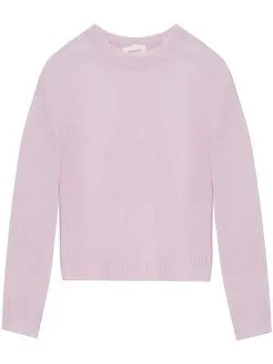 LISA YANG Cashmere-silk Ribbed Crew Neck Drop-shoulder Sweater
