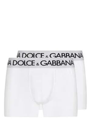 Dolce & Gabbana Two-pack Regular Boxers In Bi-elastic Cotton