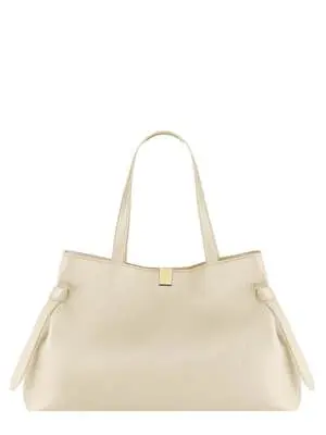 Yuzefi YUZEFI Pebble Grain Leather Shoulder Bag Brown